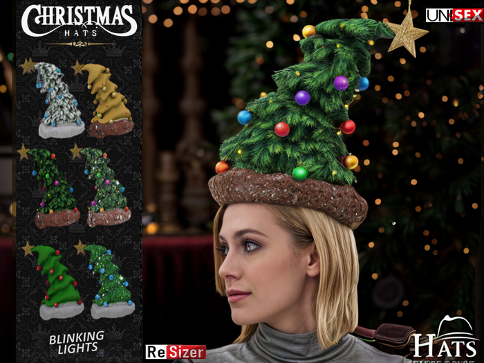 Second Life Marketplace - [HW] THE PREMIUM CHRISTMAS TREE HATS